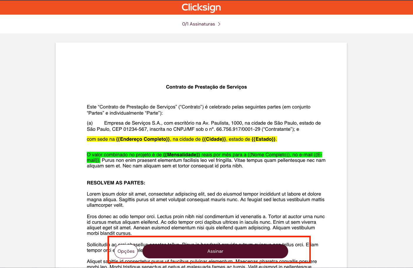 Como assinar um documento?